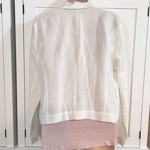 Anthropologie | Jackets & Coats | Nwt Lilla P White Linen Blazer Jacket ...